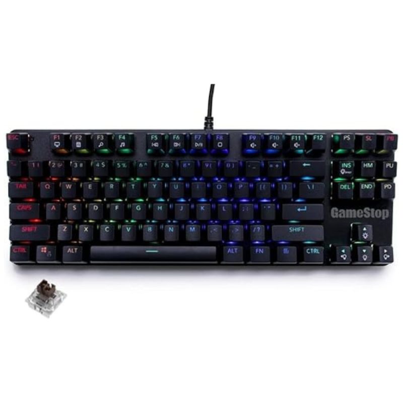 GameStop GS200 FPS Sniper ARGB Mechanical Gaming Keyboard - Black/White ...