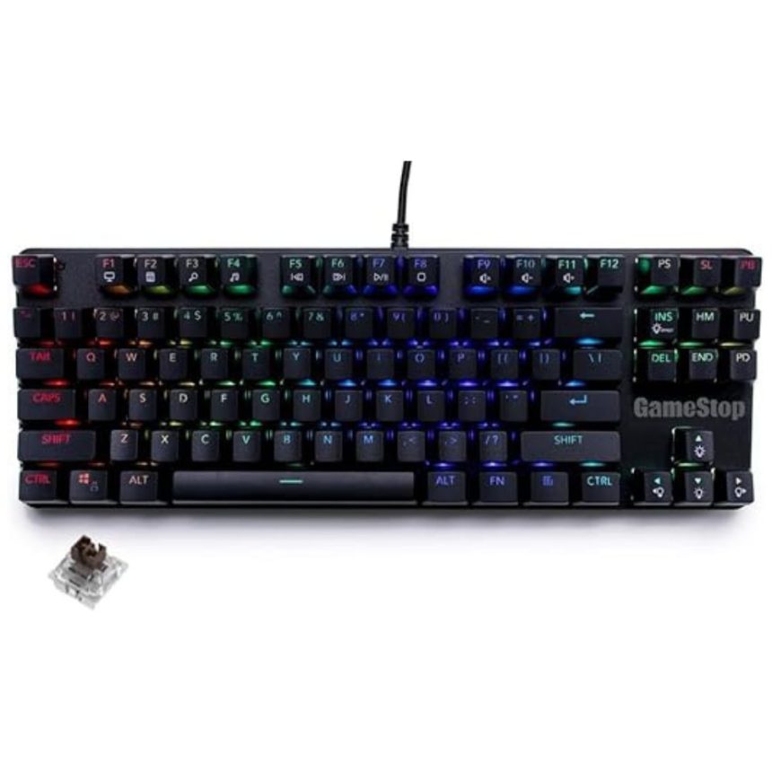 GameStop GS200 FPS Sniper ARGB Mechanical Gaming Keyboard - Black/White ...