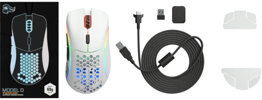 Glorious Model D Wireless Gaming Mouse Honeycombo Deisgn
